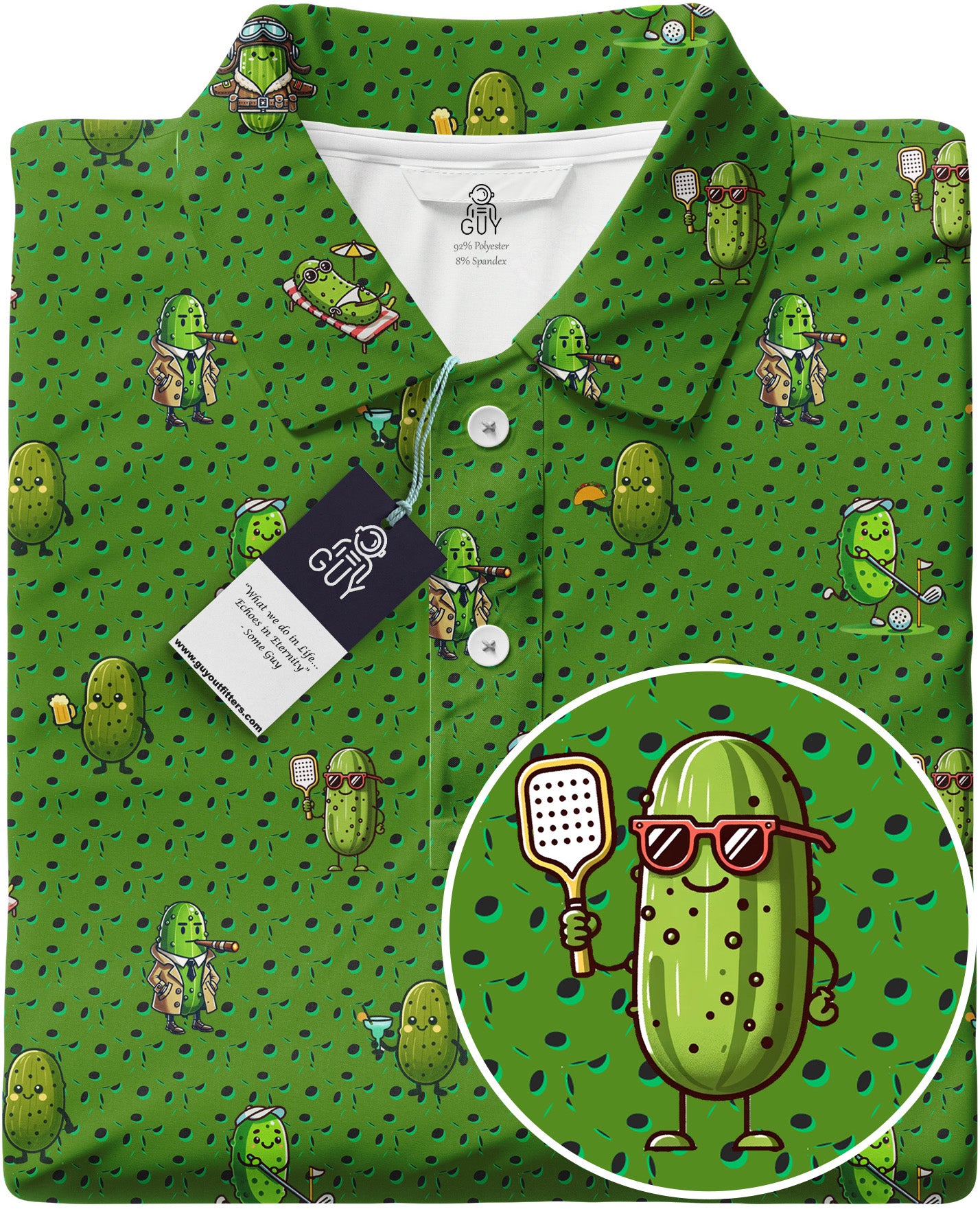 All-Over Print Men's Polo Collar JerseyPickle – Guy Outfitters